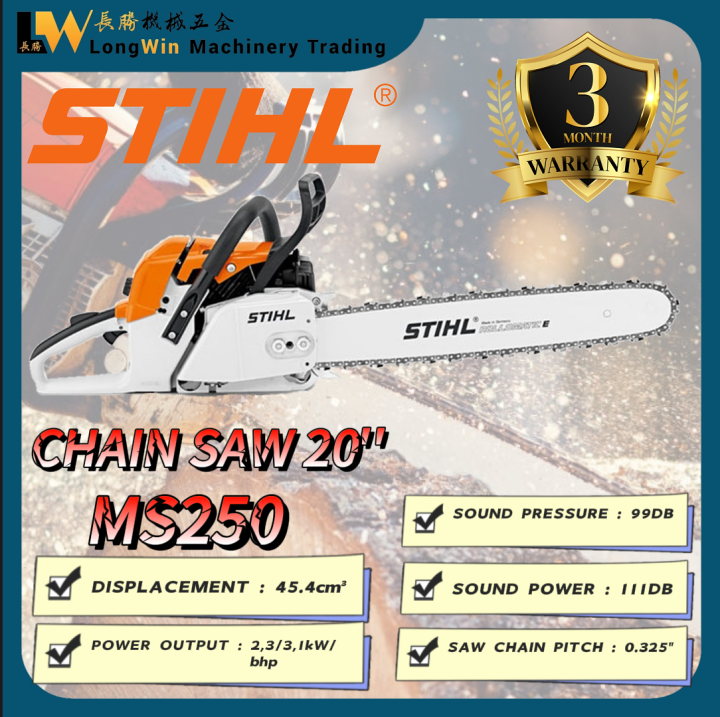 STIHL MS250 20" Chain Saw Gasoline Design 100% Original Mesin Potong Pokok(GERMANY) | Lazada