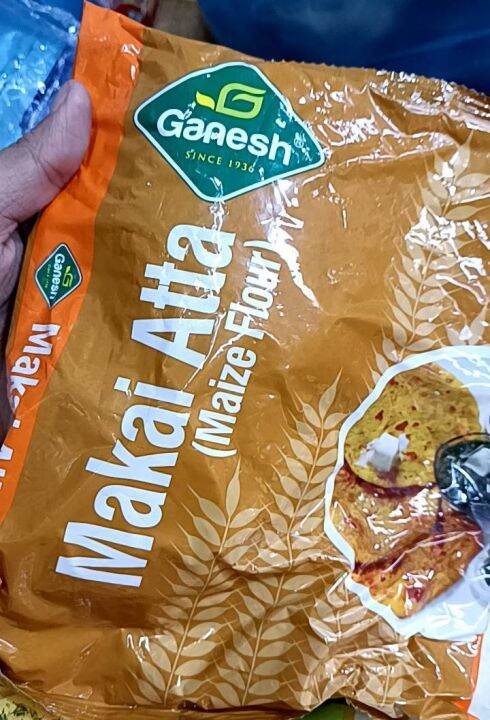 makai atta ganesh fresh makai ATTA แป้งข้าวโพด Maize flour / MAKKI Atta ...
