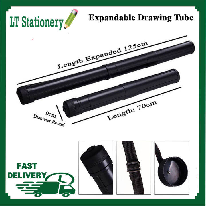 (Lt Stationery)Expandable Plastic Drawing Tube Telescopic Blueprint ...