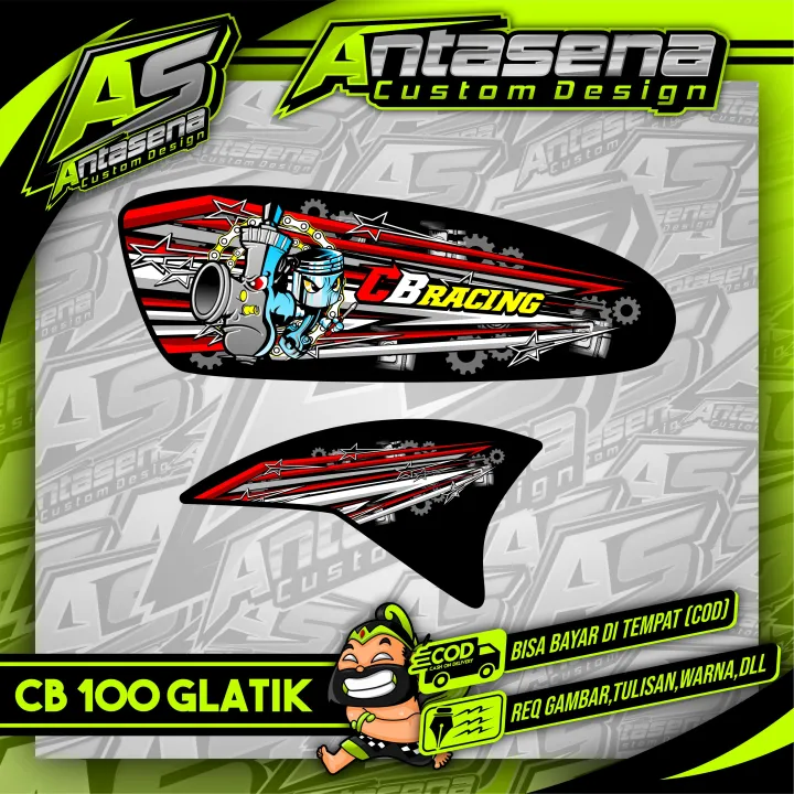 STRIPING CB 100 HEREX RACING STIKER MOTOR VARIASI HONDA CB 100 CB ...