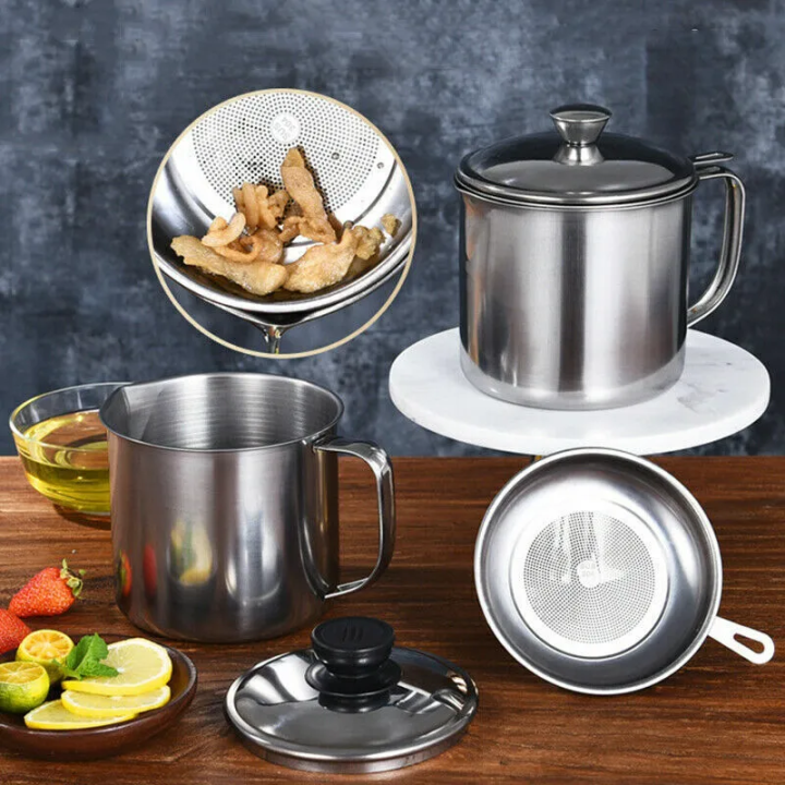 Kaisa Villa 1.3L Stainless Steel Cooking Oil Filter Cup | Lazada PH