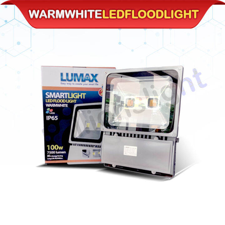 SALE ชุดโคมฉาย LED LUMAX FLOODLIGHT IP65 100W / WARMWHITE สีเทา ...