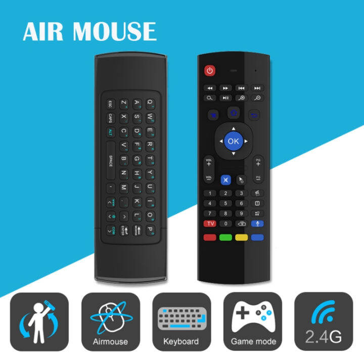 Mx3 Wireless Keyboard Controller Remote Control Air Mouse For Smart ...