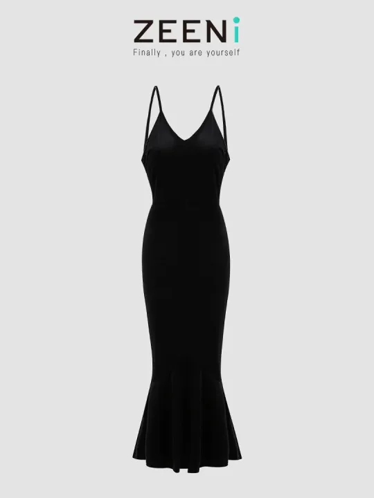 ZEENI ชุดชั้นใน Wrapped Hip หางปลากำมะหยี่เอวสูงสำหรับผู้หญิง,เดรสเปิด ...