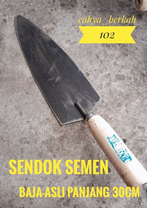 1pcs sendok semen sekop lancip baja tebel galur asli alat tukang ...