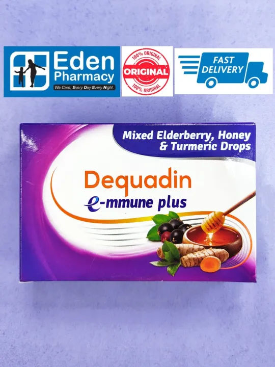 Dequadin E-mmune Plus ( 12s ) | Mixed Elderberry, Honey & Turmeric ...