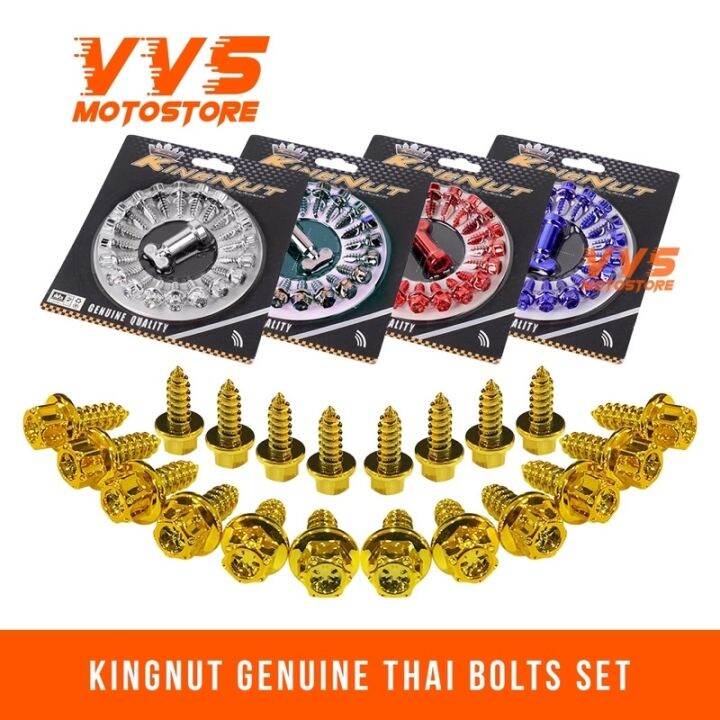 hot Thai Bolts Set M5x15 20pcs Hex Screw Flower Type FREE Socket Wrench ...