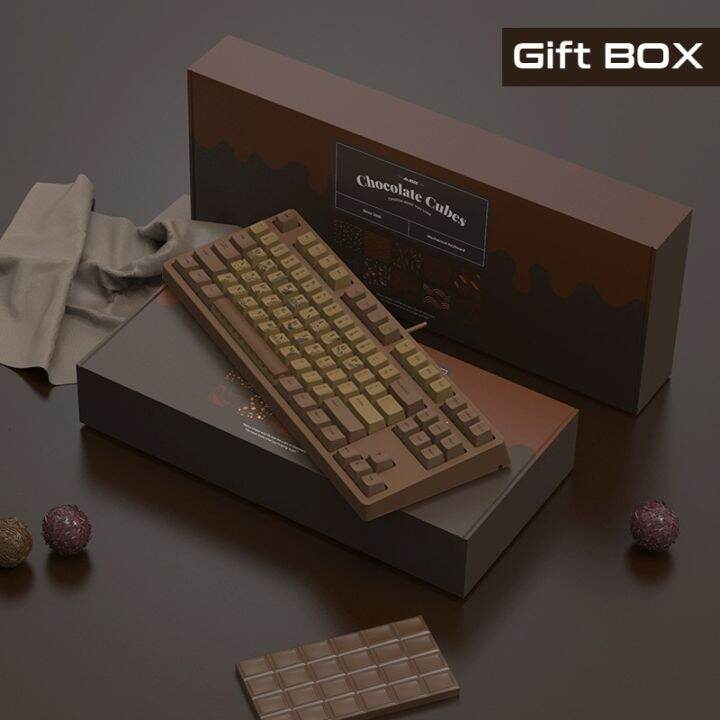 AJAZZ 2020 Mechanical Keyboard 87/104 Keycap Wired USB Gaming Keyboard ...