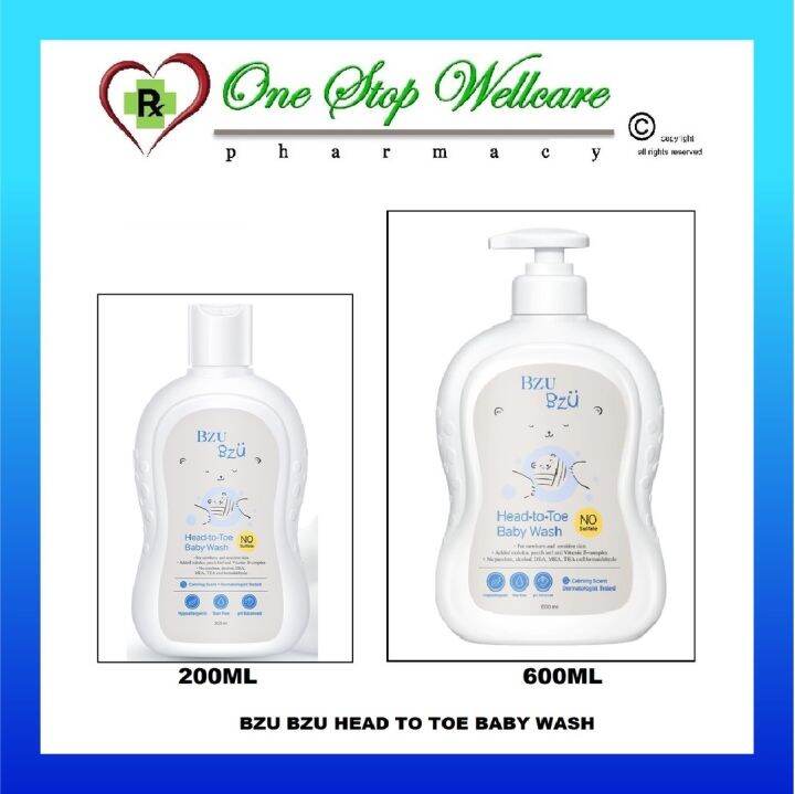BZU BZU HEAD TO TOE BABY WASH 200ML (EXP: 06/2025)/ 600ML (EXP: 01/2026) | Lazada