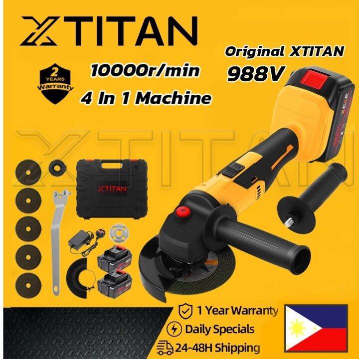 XTITAN 988VF Cordless Angle Grinder Polishing Metal/Wood Cutting Machine Makita-Level Hight ...