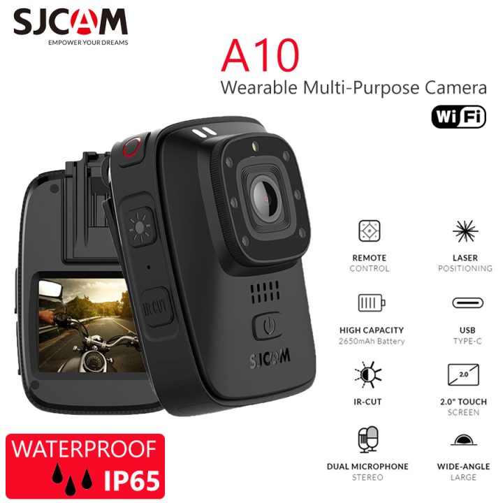 SJCAM A10 Body Camera Wearable Night Vision Security Action Cam กล้องแอ ...