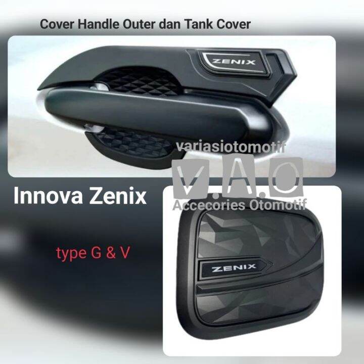Cover Handle Outer dan Tank Cover Innova Zenix Black | Lazada Indonesia