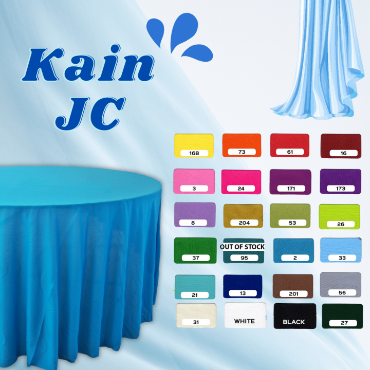 Kain JC Jersey Gred A Bidang 60" Silk House Decoration Hiasan Backdrop ...