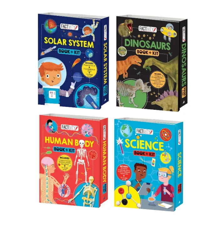 Dinosaurs Solar System Human Body Science Book & Kit Gift Set with Toys ...