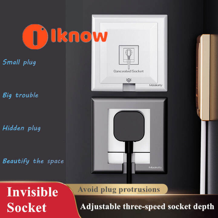I know Plug invisible hidden embedded wall panel switch socket ...