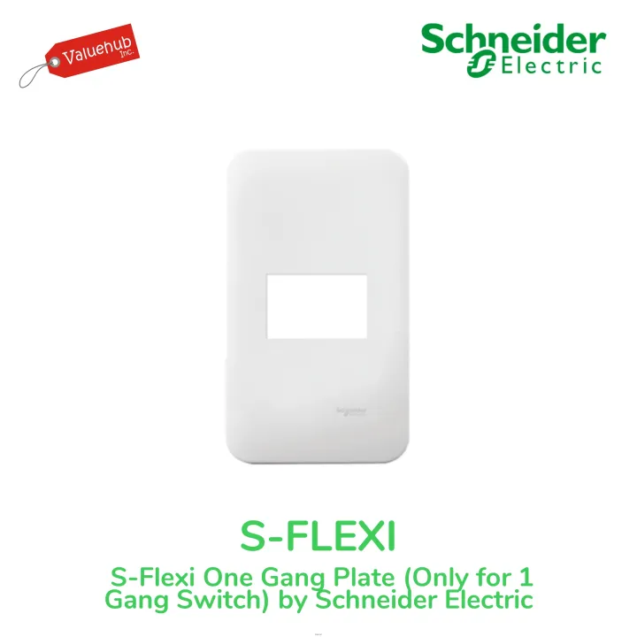FG1051-WE S-Flexi One Gang Plate (Only for 1 Gang Switch) by Schneider ...