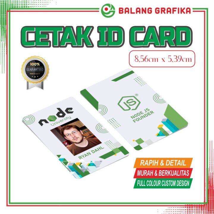 Id Card Kartu Pegawai Perusahaan Pelajar Santri Nomor Antrian Parkir ...