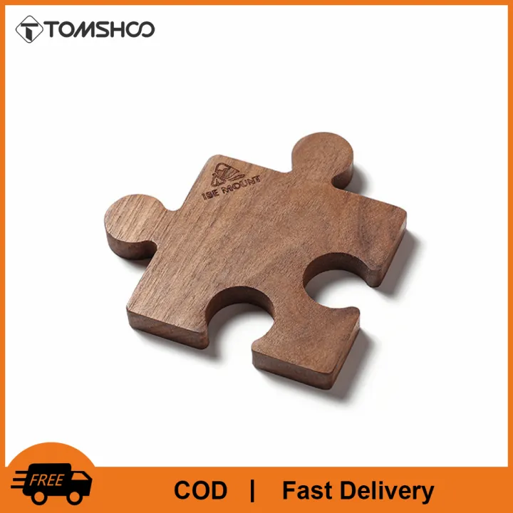 TOMSHOO ตั้งแคมป์กลางแจ้งรถไฟเหาะไม้บีชวอลนัทฉนวนกันความร้อนถ้วยเสื่อ ...