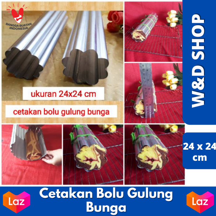 cetakan bolu gulung bunga 24x24 cm Alumunium. marmer roll cake bunga ...
