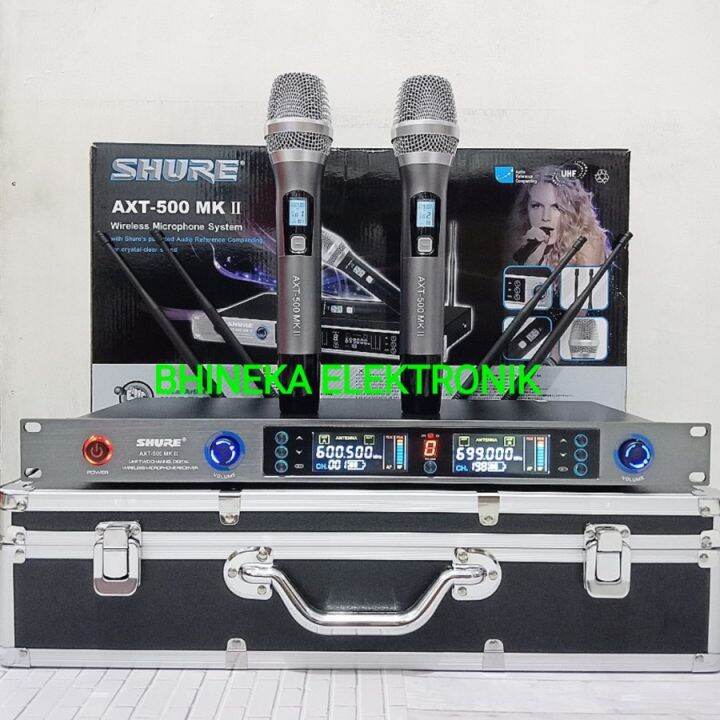 Mic Wireless Shure AXT500 MKII / AXT 500 MKII 2buah mic pegang | Lazada ...