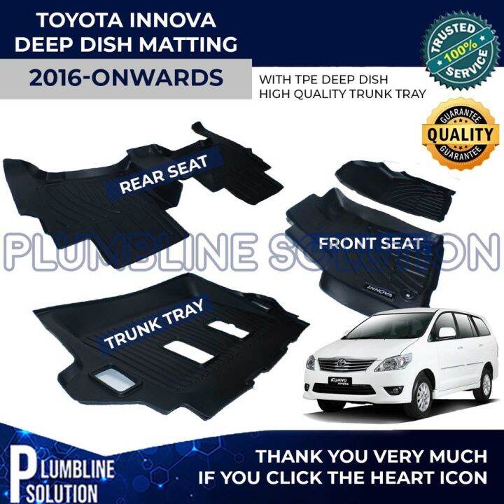 TPE Deep Dish Matting for Toyota Innova 2016 - 2020 High Quality 2 ...
