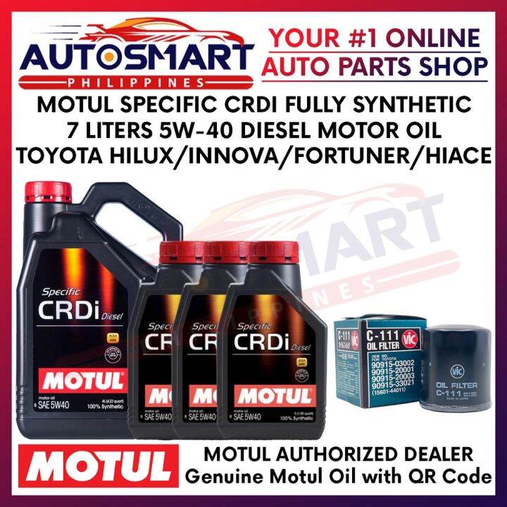 MOTUL Toyota Hilux/Innova/Fortuner/Hiace Specific CRDI Fully Synthetic ...