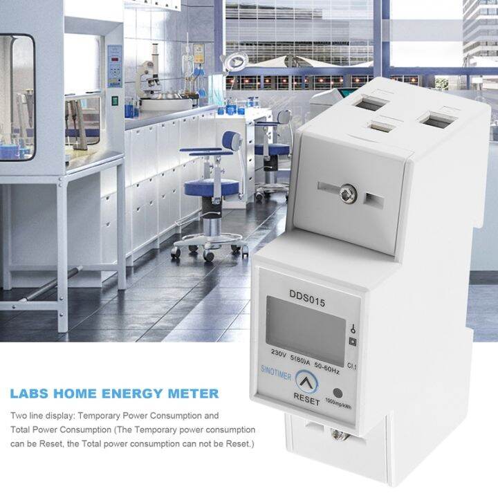Din Rail Single Phase Wattmeter Power Consumption Watt Electronic ...