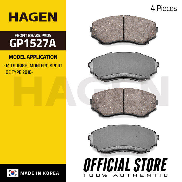 Hagen by Hi-Q Ceramic Front Brake Pads for Mitsubishi Montero Sport ...