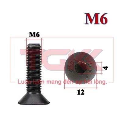 Bulong LGC đầu bằng thép đen M6 | Lazada.vn