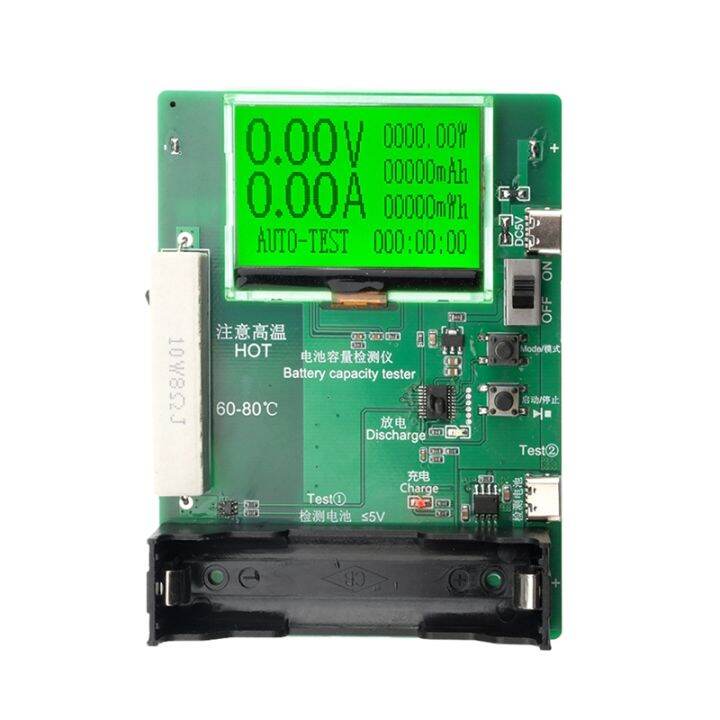 LCD Display Battery Capacity Tester MAh MWh 18650 Lithium Battery ...