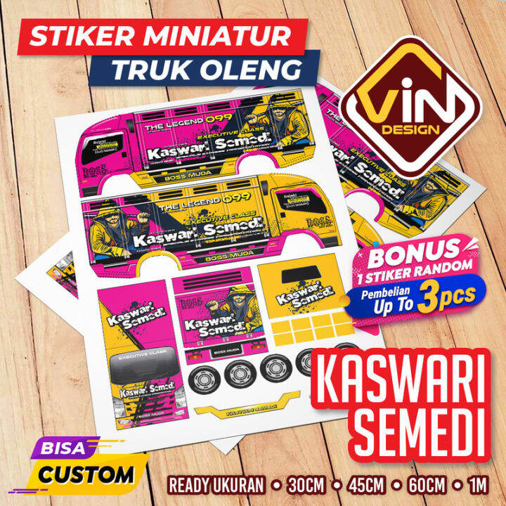 STIKER MINIATUR TRUK / KASWARI SEMEDI / POLA STICKER MINIATUR TRUCK ...