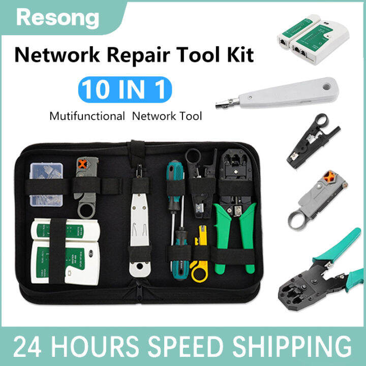 Resong Network Cable Repair Tool Kit Set Alat Tang Crimping Tool Lan ...