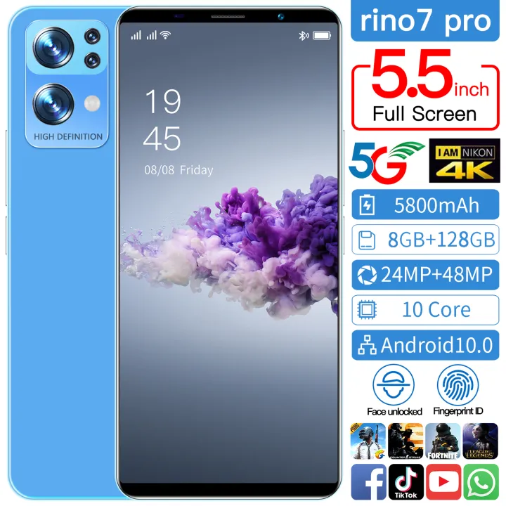 2022 Hot Sale New MTK6595 Rino7 Pro Smartphone 5G Android 10 10 Cores ...