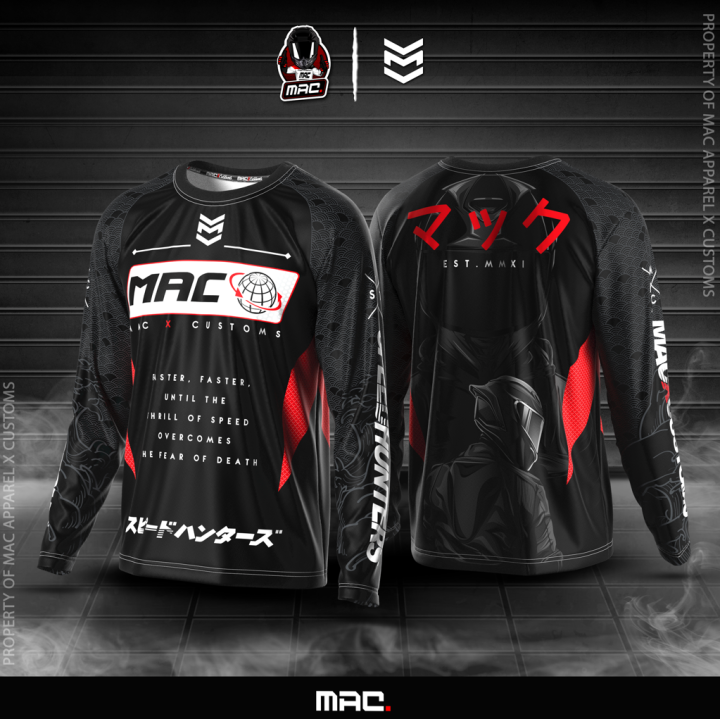 MAC CUSTOMS Riding Jersey, N008, Full Sublimation Long Sleeve | Lazada PH