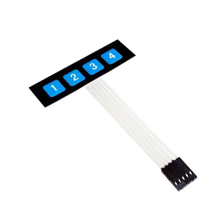 KEYPAD 1X4 - Keypad membrane 1x4 Key Matrix Button 4 channel Switch for Arduino | Lazada Indonesia