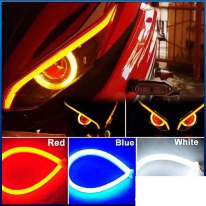 Lampu Alis LED DRL Lampu Runing Mata Headlamp Mobil Lampu Depan Kepala ...
