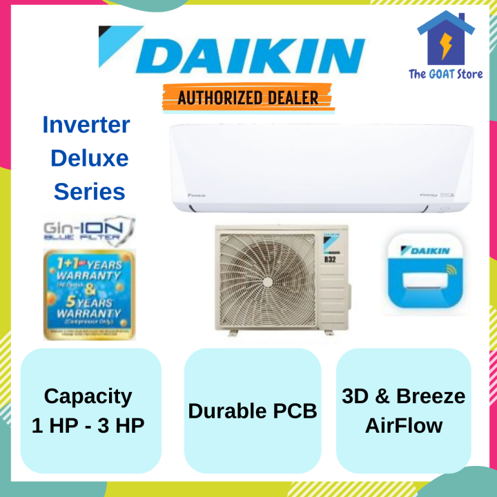 [Delivery in Klang Valley] Daikin Wall Mounted Air Conditioner Deluxe Inverter 1HP/1.5HP/2HP/2 ...