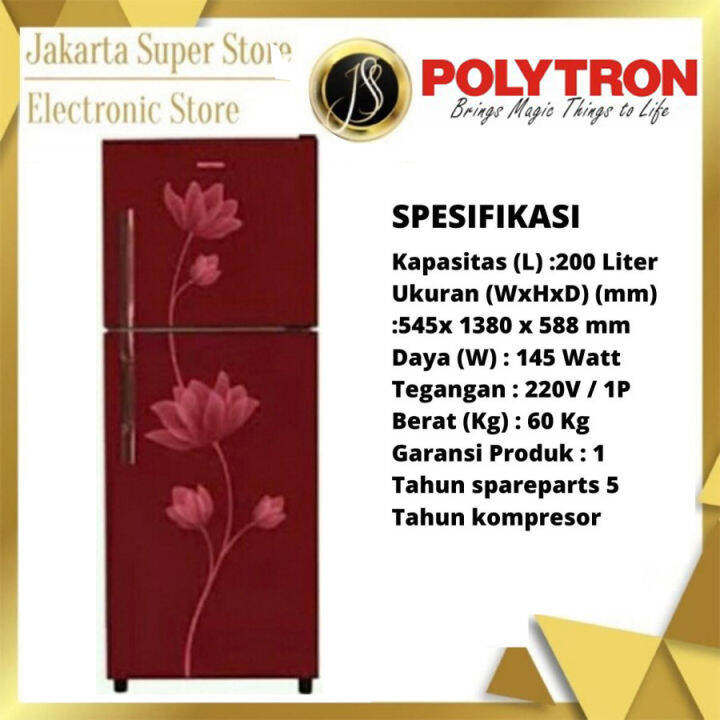 KULKAS POLYTRON PRB-219 / 2 PINTU NOFROST | Lazada Indonesia