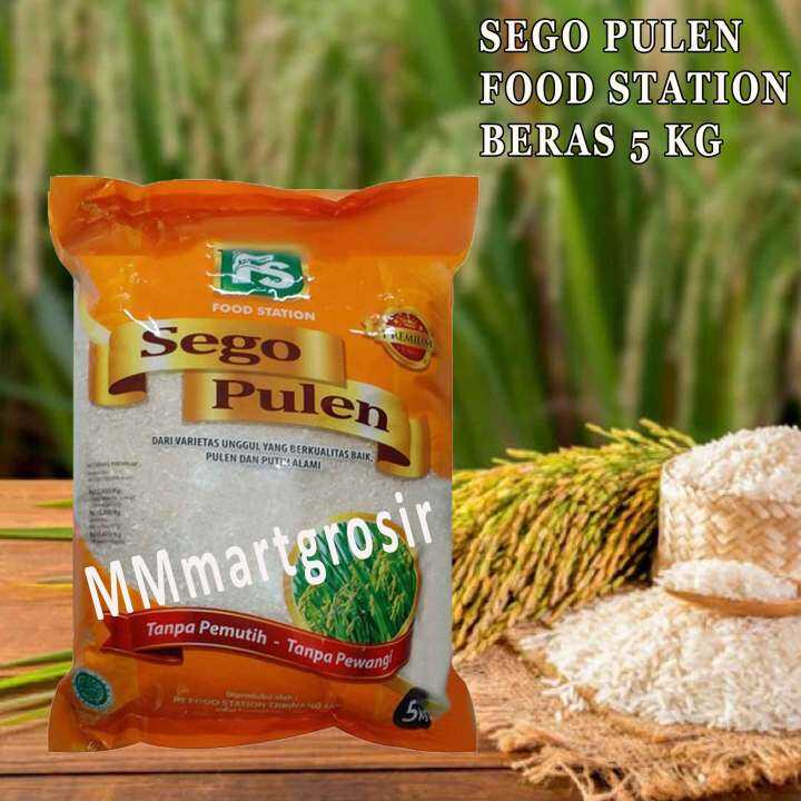 BERAS SEGO/ BERAS PULEN/ FOOD STATION/ 5KG | Lazada Indonesia