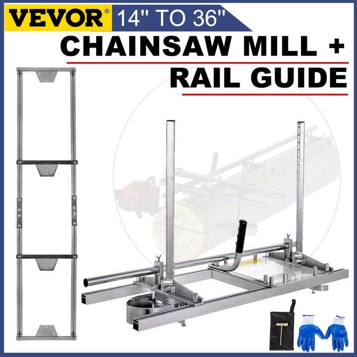 VEVOR Chainsaw Mill Planking Milling 36 Inch Guide Bar W/ Rail Mill ...