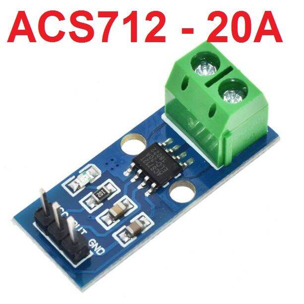 โมดูลวัดกระแส ACS712 Range 20A Hall current sensor module DC and AC ...