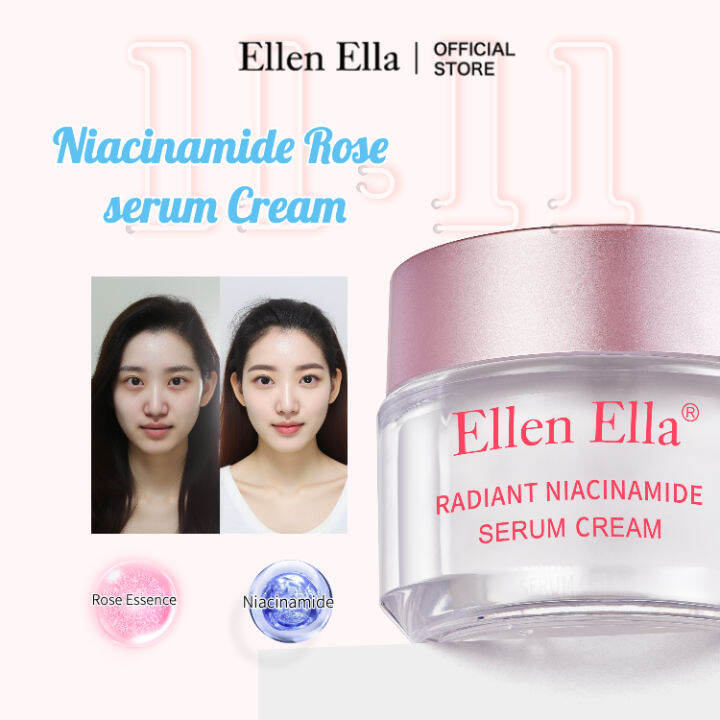 2023 NEW Ellen Ella Radiant Niacinamide 8x whitening Rose serum Cream ...
