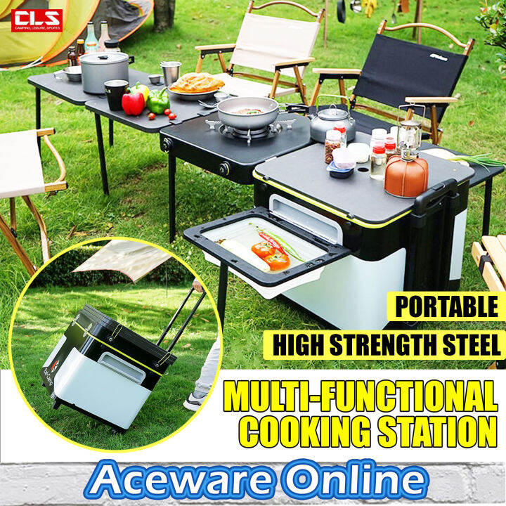 CLS Camping Kitchen Table Mobile Kitchen Outdoor Kitchen Camping Stove ...