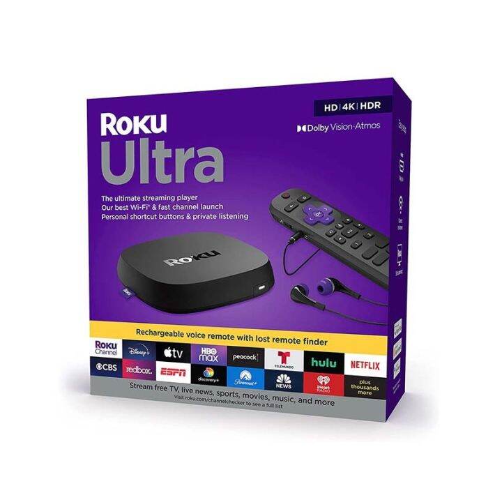 Roku Ultra 2022 Streaming Device HD/4K/HDR10 Dolby Vision Atmos Voice ...