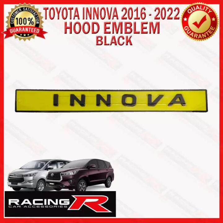 Toyota Innova 2016 to 2024 Hood Emblem Matte Black 2017 2018 2019 2020 ...