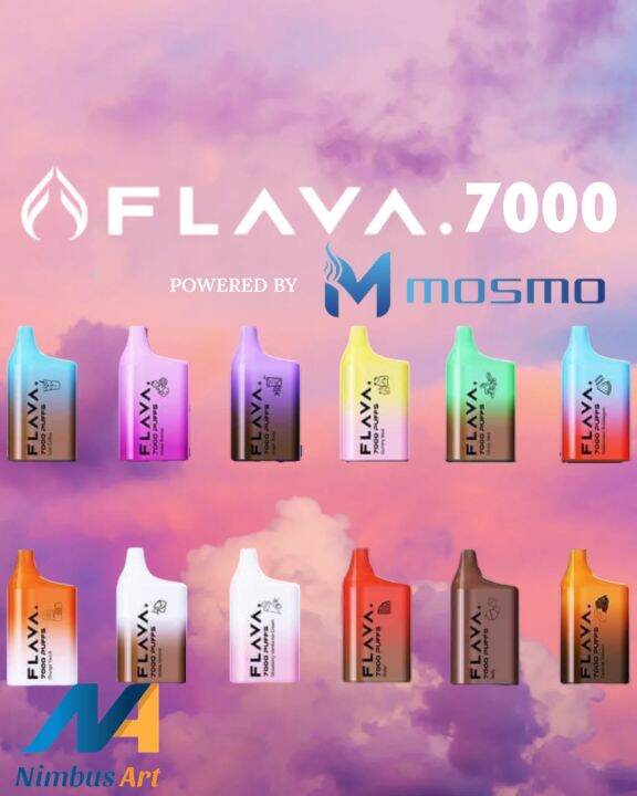 FLAVA x MOSMO 7000PUFFS DISPO POD 700MAH MESH COIL (RECHARGABLE ...