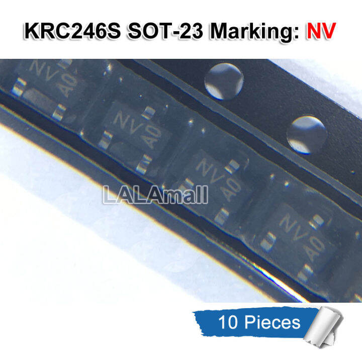 เครื่องหมาย KRC246S 10ชิ้น-23 KRC246S-RTK /P SOT23 NV NPN 50V/800mA ...