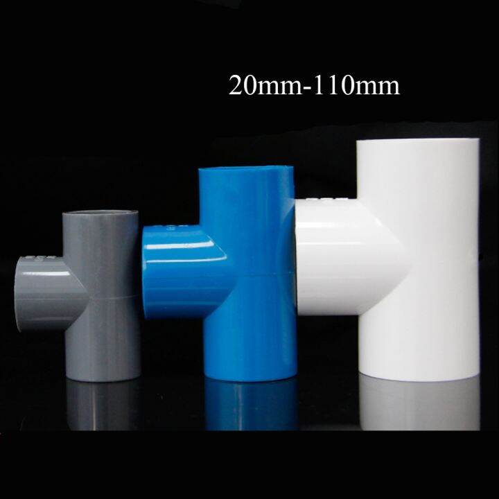 [HOT LULIAN SHI] PVC Tee Connector T type 3 Way Tube Adapter Water Pipe ...