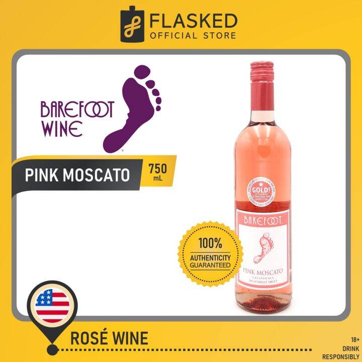 Barefoot Pink Moscato Rose Wine 750mL | Lazada PH