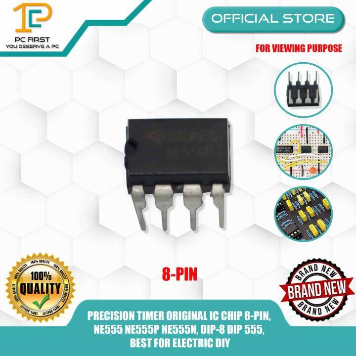 PRECISION TIMER ORIGINAL IC CHIP 8-PIN, NE555 NE555P NE555N, DIP-8 DIP 555, BEST FOR ELECTRIC ...